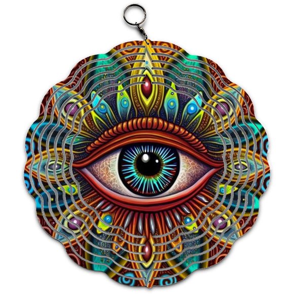 Design | Artistic Colorful Eye Mandala Design Wind Spinner | Poshmark